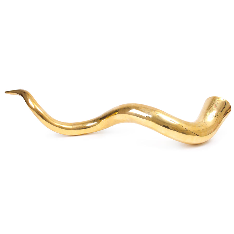 Polished Brass Decorative Object | Jonathan Adler Horn | OROA – OROA.COM
