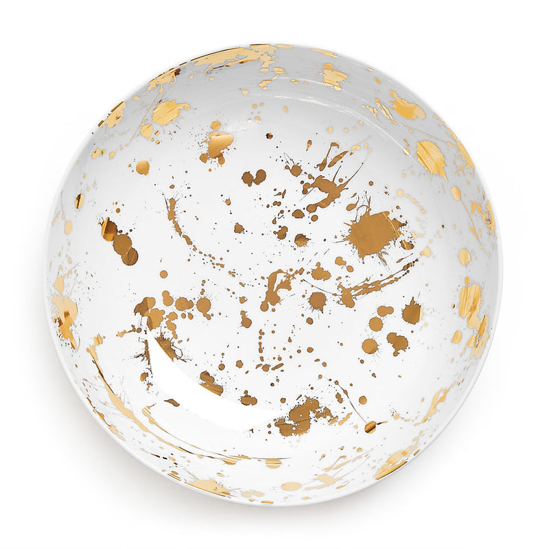 Gold Splatter Porcelain Serving Bowl | OROA