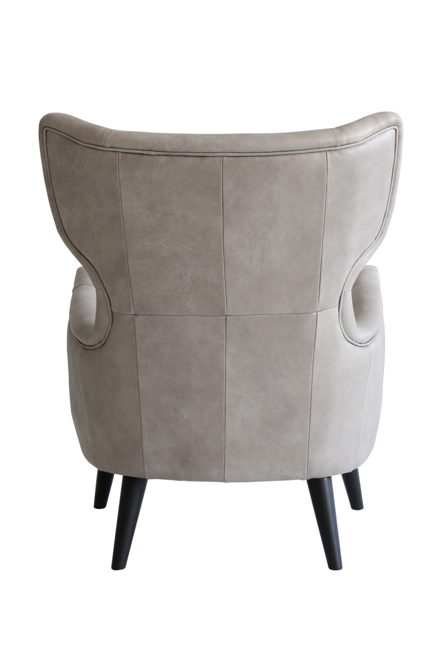 Gray Leather Winged Lounge Chair | Andrew Martin Felix | OROA