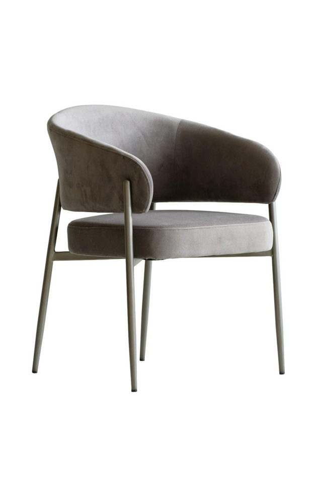 Gray Velvet Dining Chair | Andrew Martin Olori | OROA