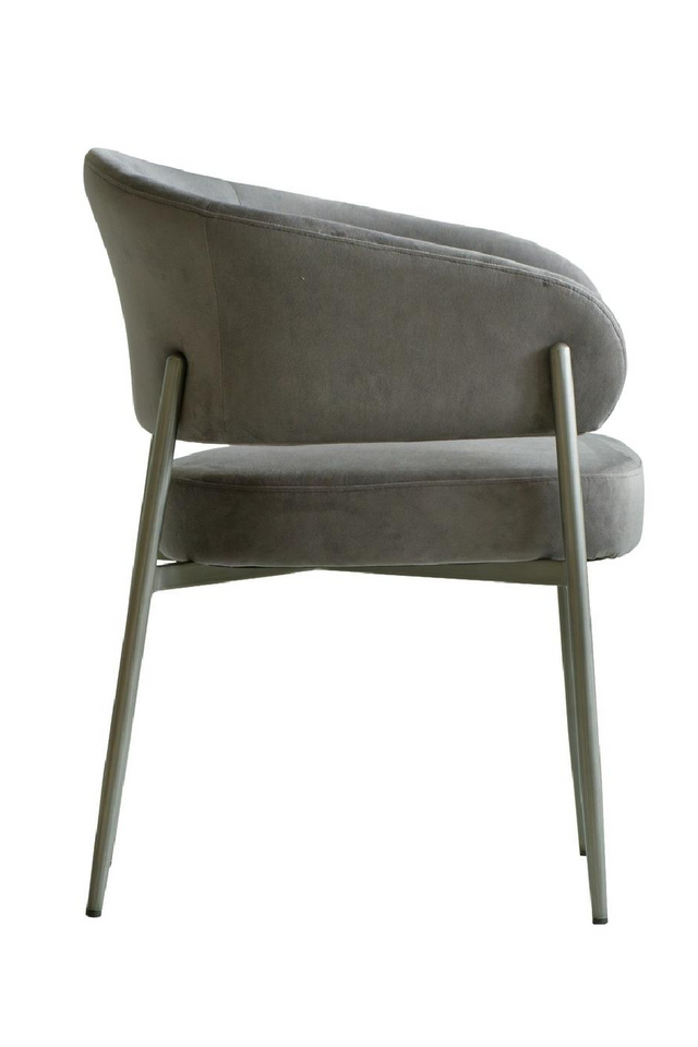 Gray Velvet Dining Chair | Andrew Martin Olori | OROA