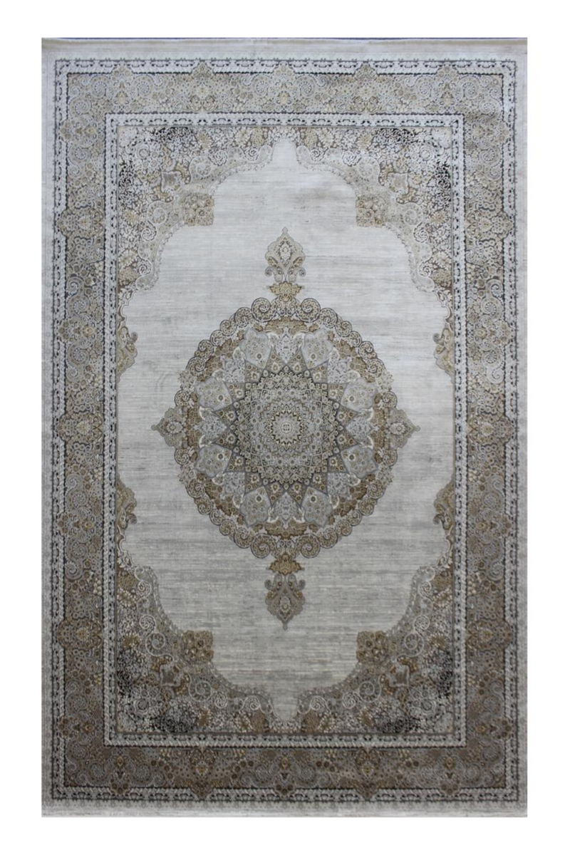 Gray Medallion Motif Persian Rug | Andrew Martin Soraya| Oroa
