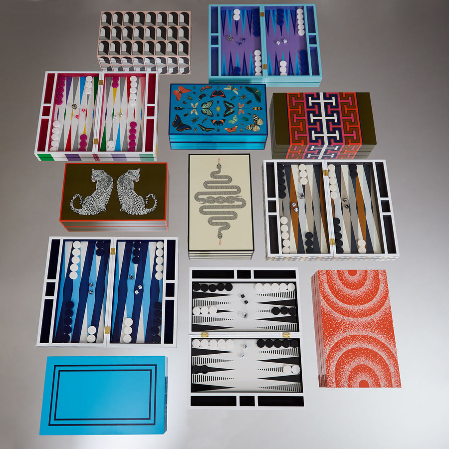 High-Gloss Backgammon Set | Jonathan Adler Leopard | OROA – OROA.COM