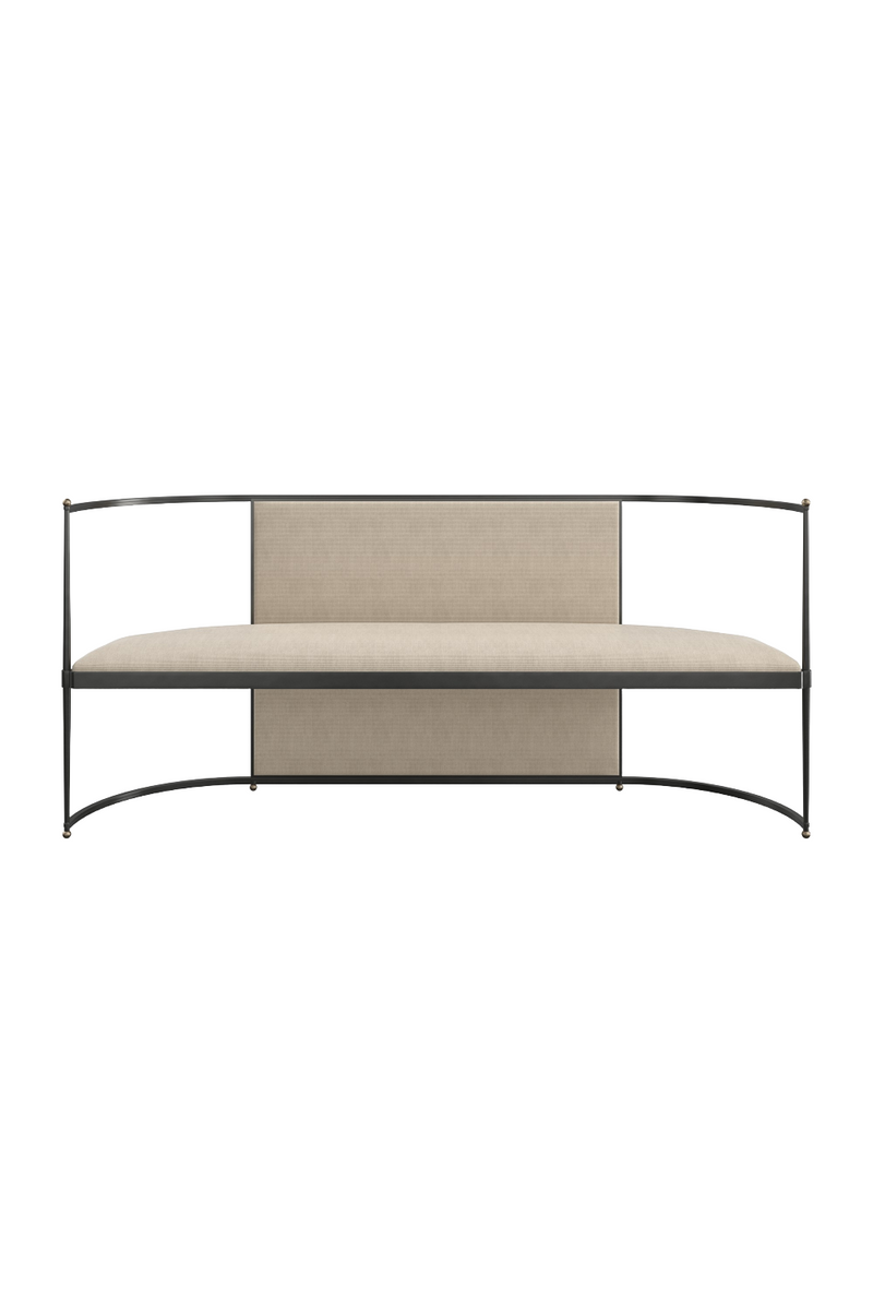 Metal Framed Wool Bench | Caracole Toulouse | OROA