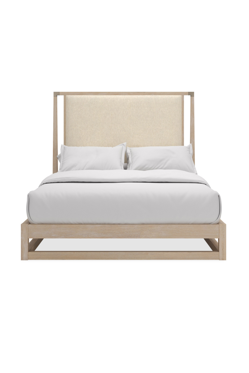 Sun-Drenched Oak Bed | Caracole Pinstripe | OROA