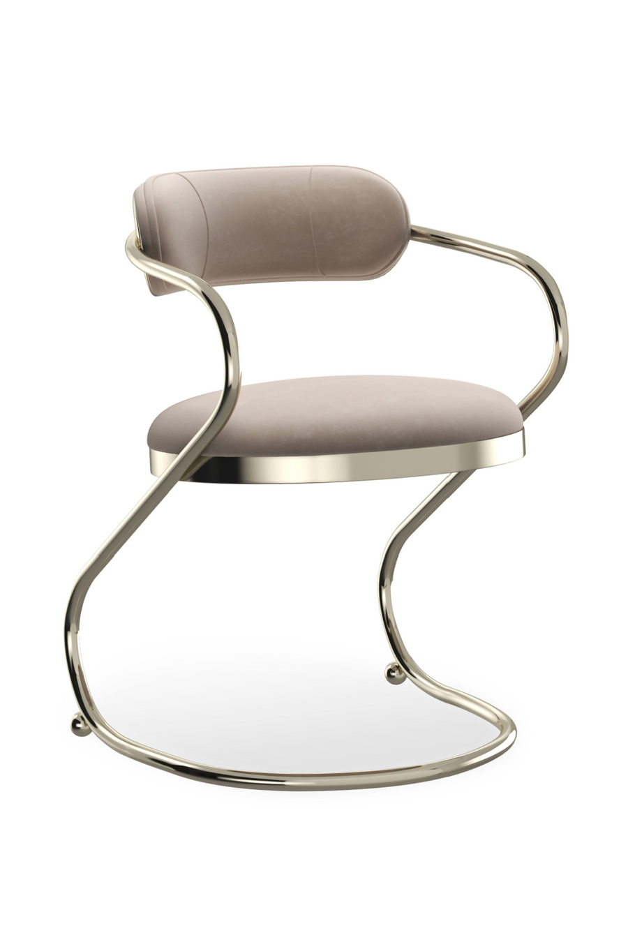 Wavy Cantilevered Dining Chair | Caracole Retrospect | OROA