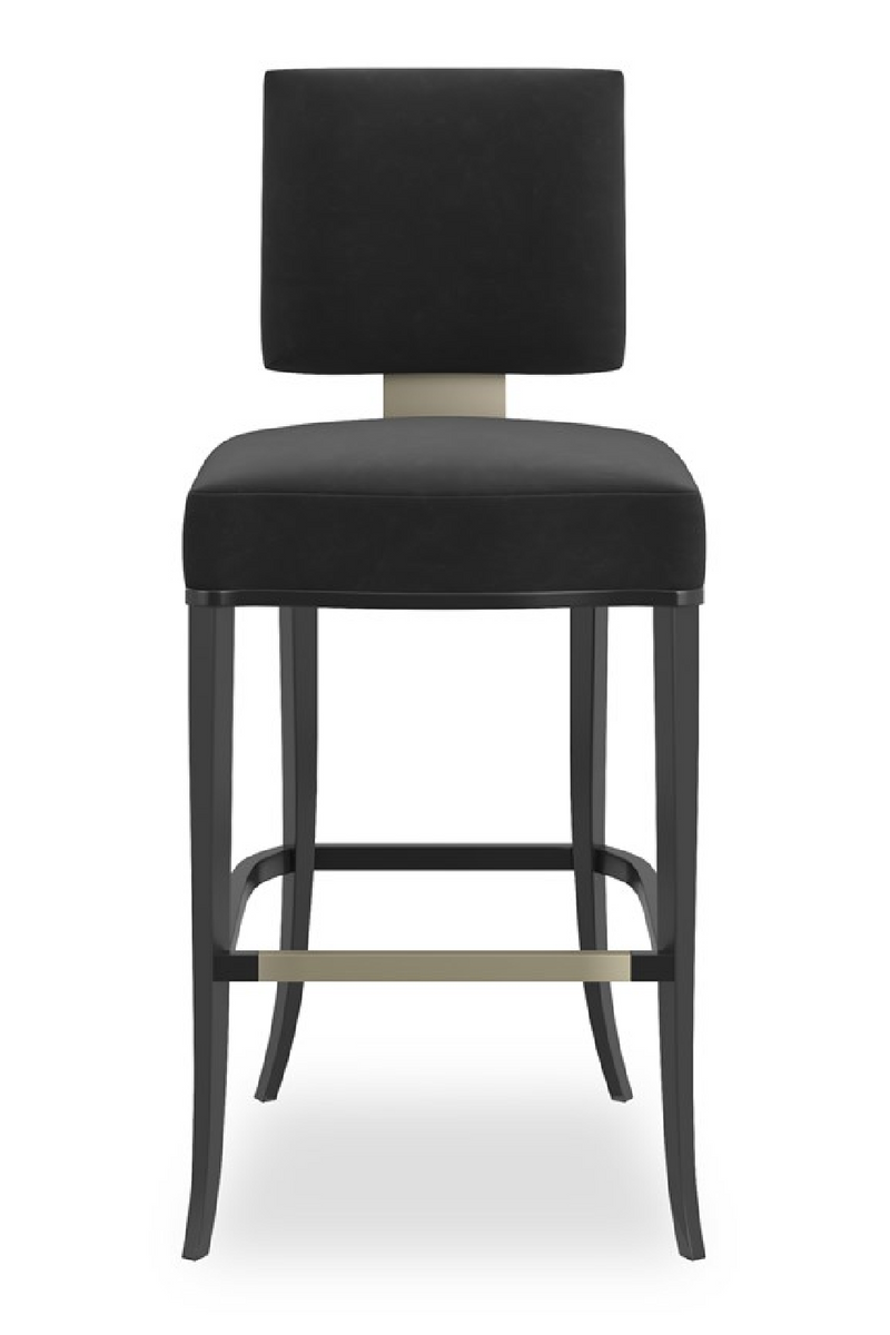 Black Square-Back Bar Stool | Caracole Reserved Seating | OROA