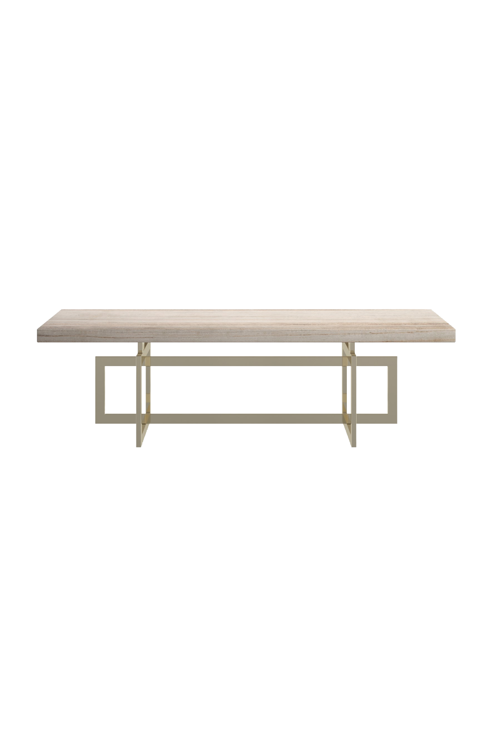 Geometrical Gold Base Coffee Table | Caracole Wish You Were Here