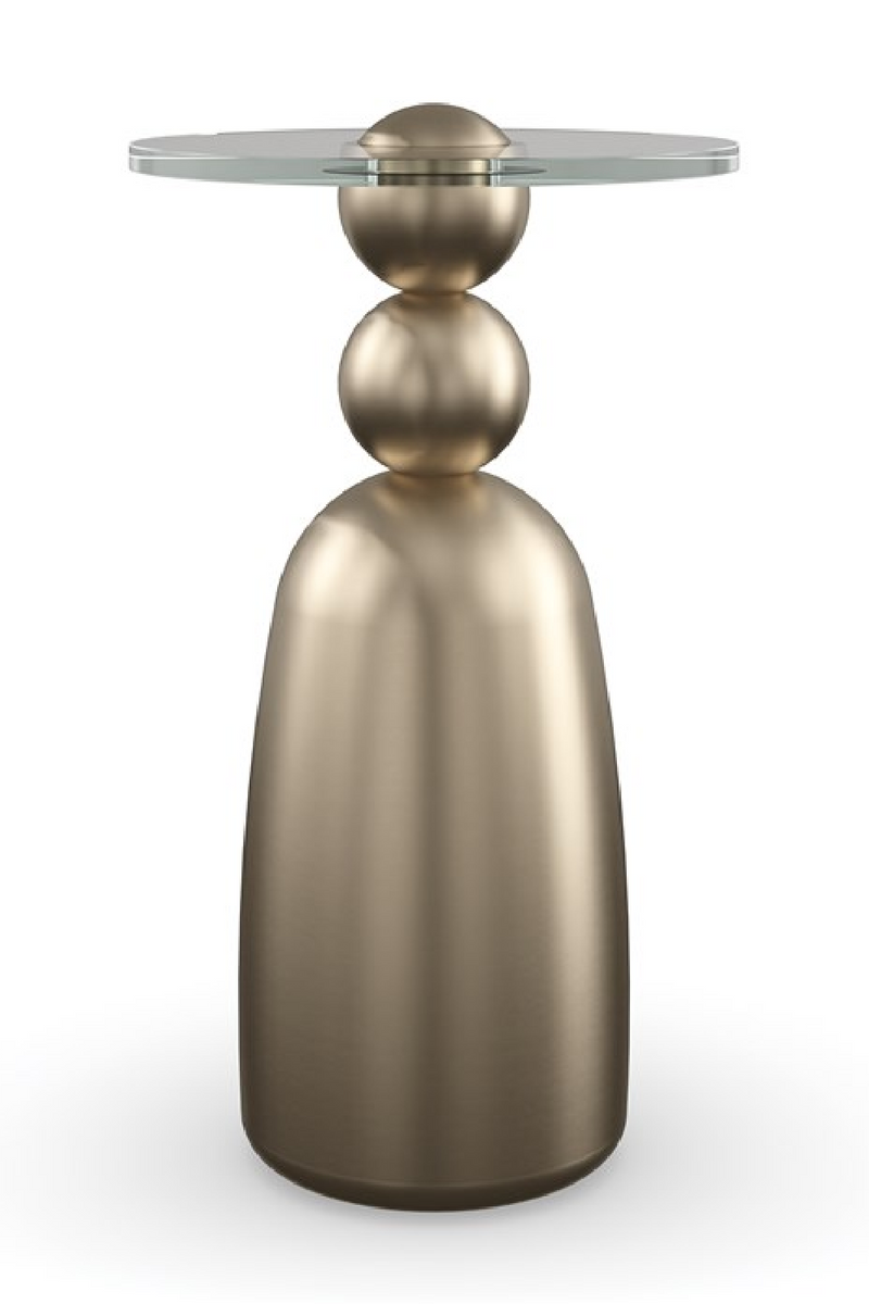 Bronze Sculpture Base Side Table | Caracole Dissonance | OROA