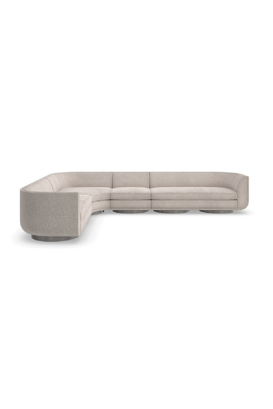 Taupe Velvet Lounge Chair | Caracole Clipper | OROA