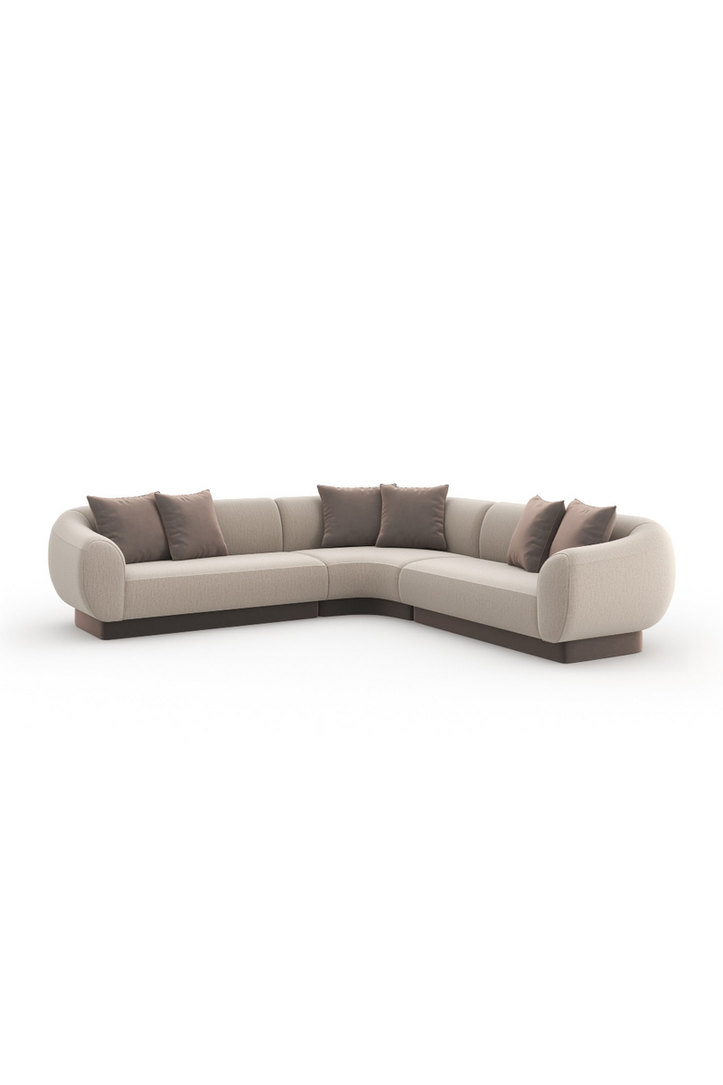 Ribbed Linen Sectional Sofa | Caracole Seta | OROA