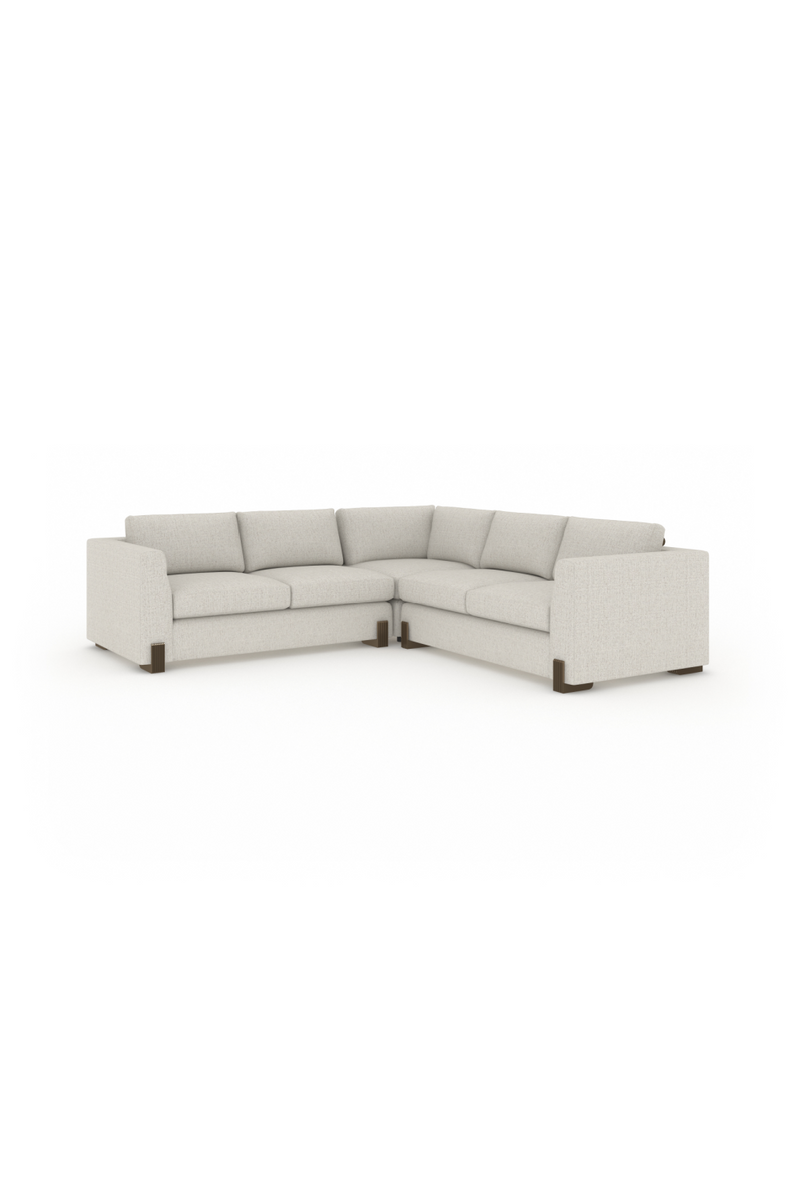 Melange Fabric L-Shaped Sofa | Caracole Counter Balance | OROA
