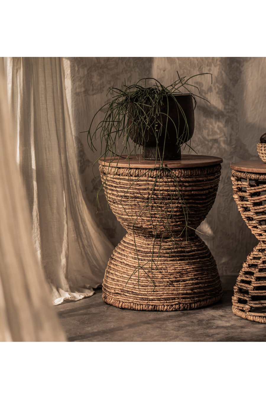 Hourglass Wooden Stool | dBodhi Rebana Bass | OROA