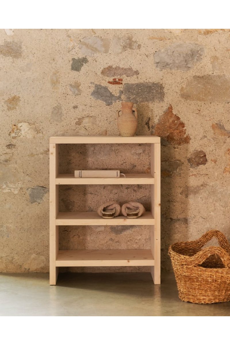 Solid Wood 3-Layer Bookcase | Decowood Rose
