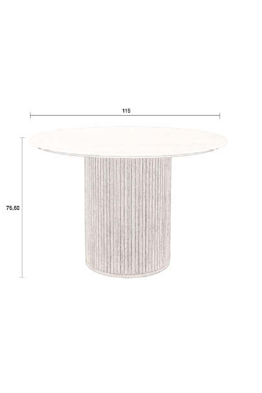 Cream Travertine Dining Table | Dutchbone Arda | OROA