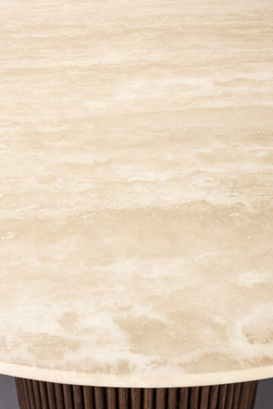 Cream Travertine Dining Table | Dutchbone Arda | OROA