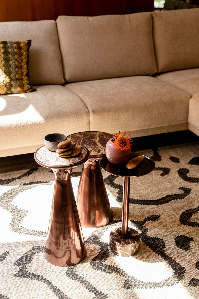 Brown Marble Side Table | Dutchbone Pose | OROA – OROA.COM