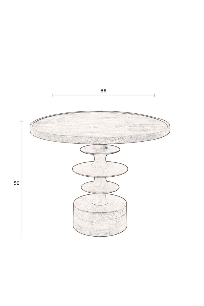 Round Wooden Coffee Table | Dutchbone Cath | OROA