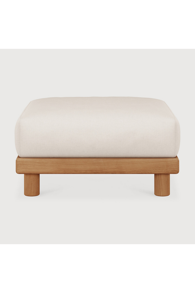 White Cushioned Outdoor Ottoman | Ethnicraft Monocle | OROA