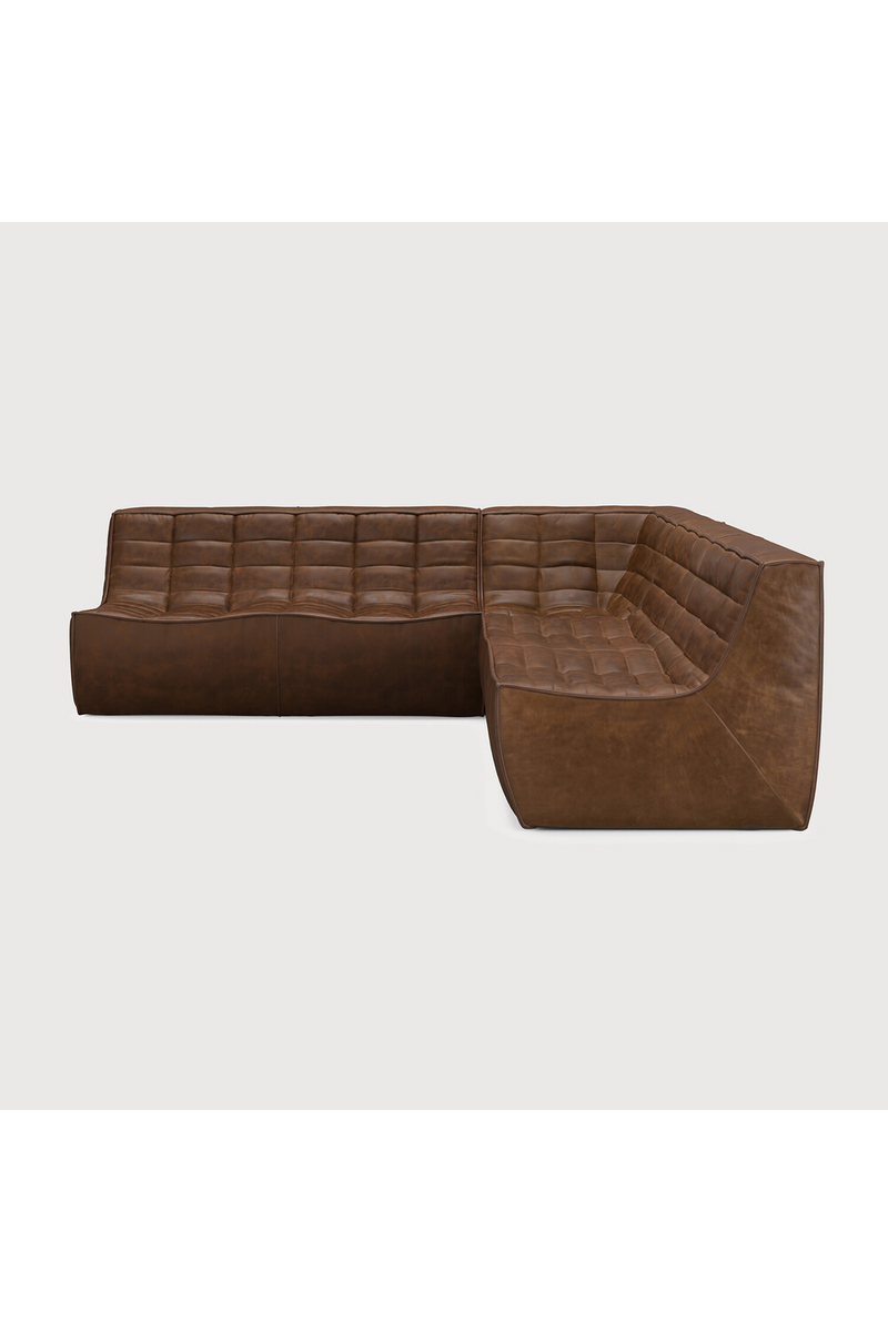 Dark Brown Leather Modular Sofa Set | Ethnicraft N701 | OROA