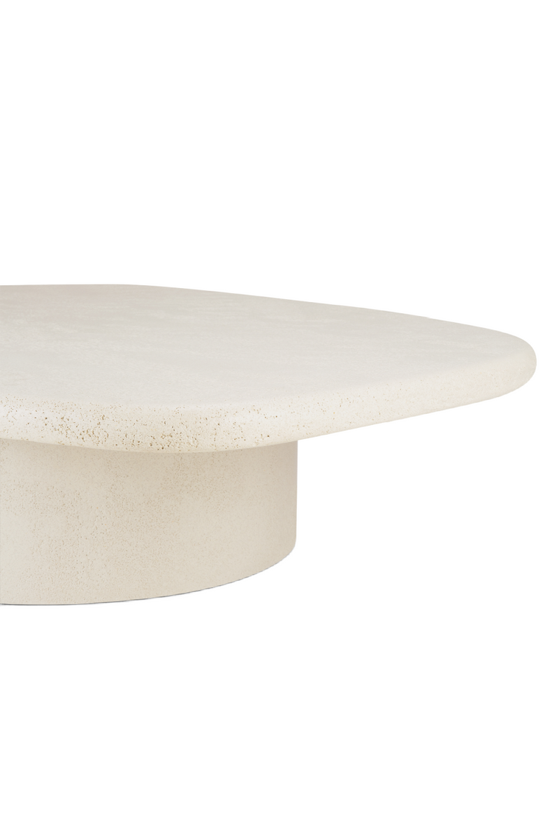 White Pebble-Shaped Coffee Table | Ethnicraft Element | OROA