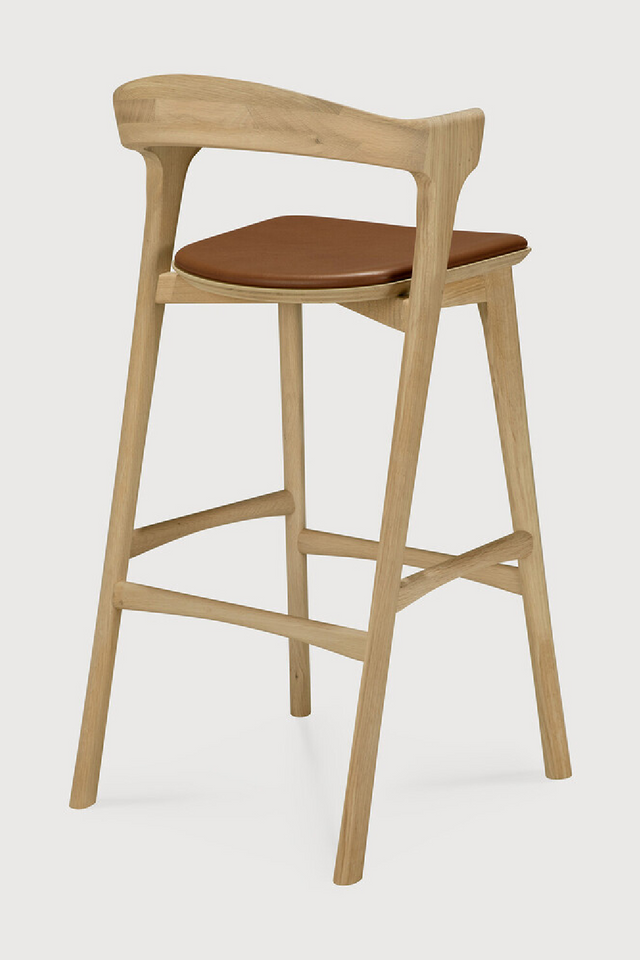 Curved Oak Bar Stool | Ethnicraft Bok | Oroa