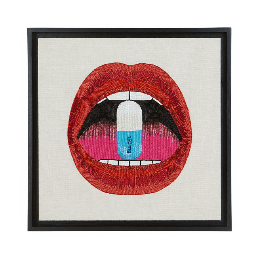 Red Lips Beaded Art | Jonathan Adler Full Dose | Oroa
