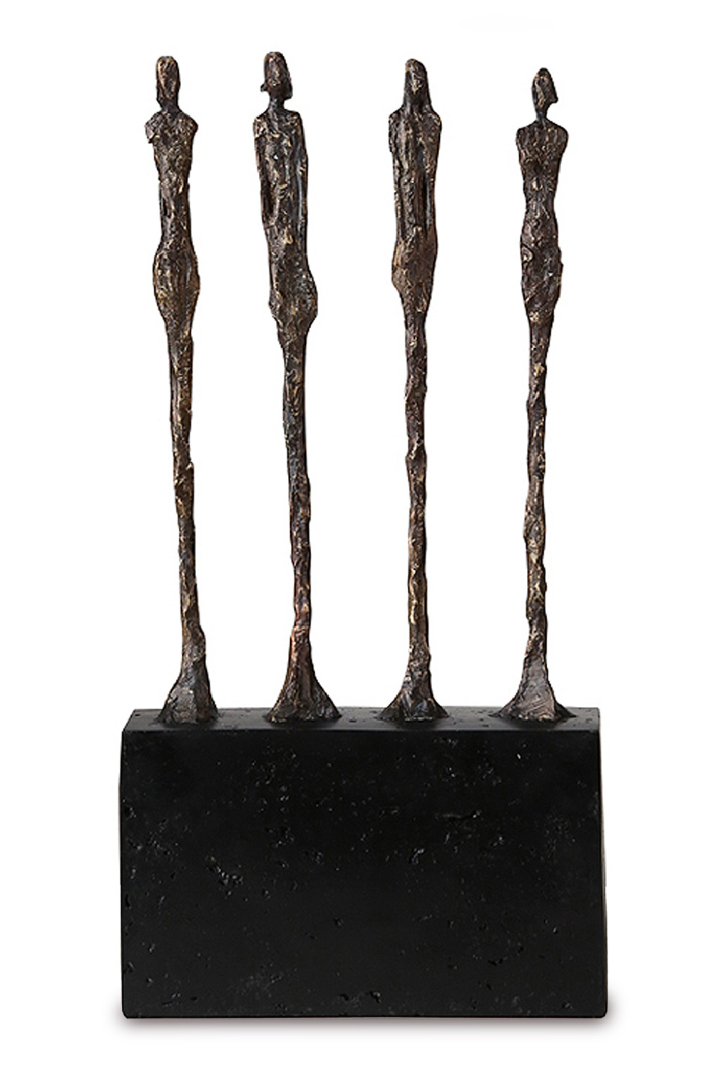 Black Resin Sculpture | Liang & Eimil Unity Four Men | OROA