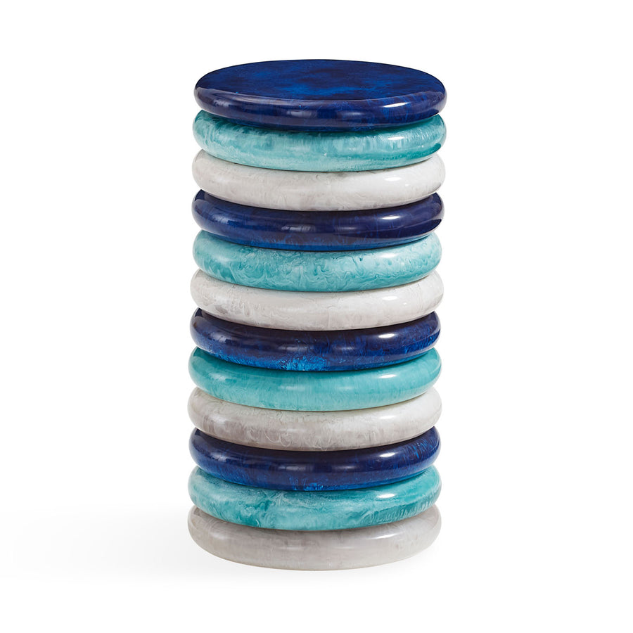 Stacked Marbleized Ring Accent Table | Jonathan Adler Mustique | OROA