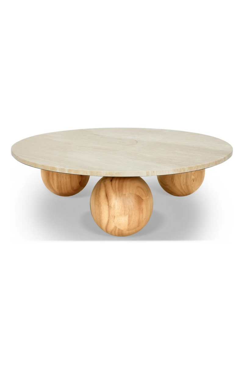 Wooden Sphere Legs Coffee Table | NV Gallery Gina | OROA