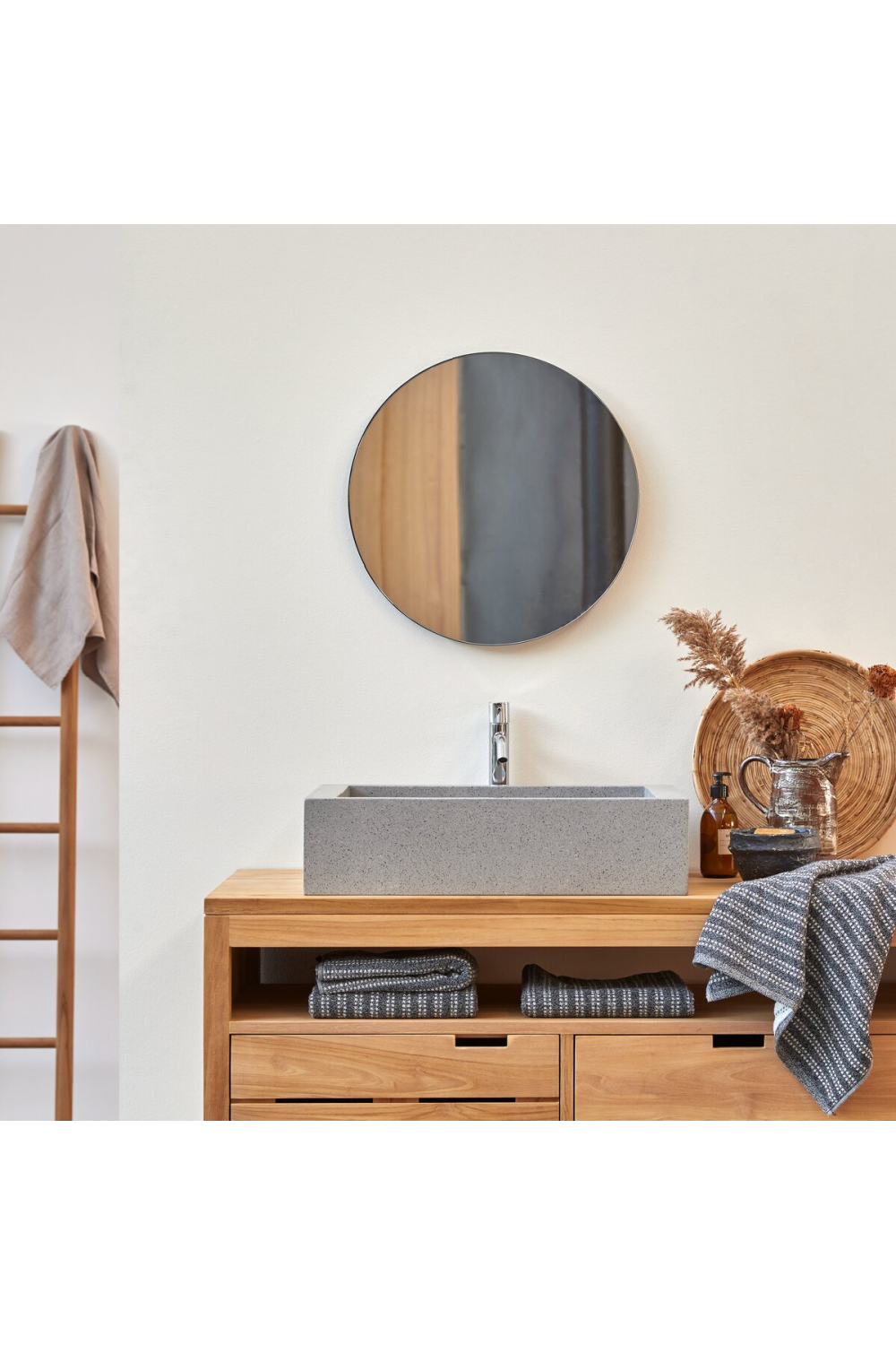 Gray Terrazzo Bathroom Sink | Tikamoon Pegase | OROA