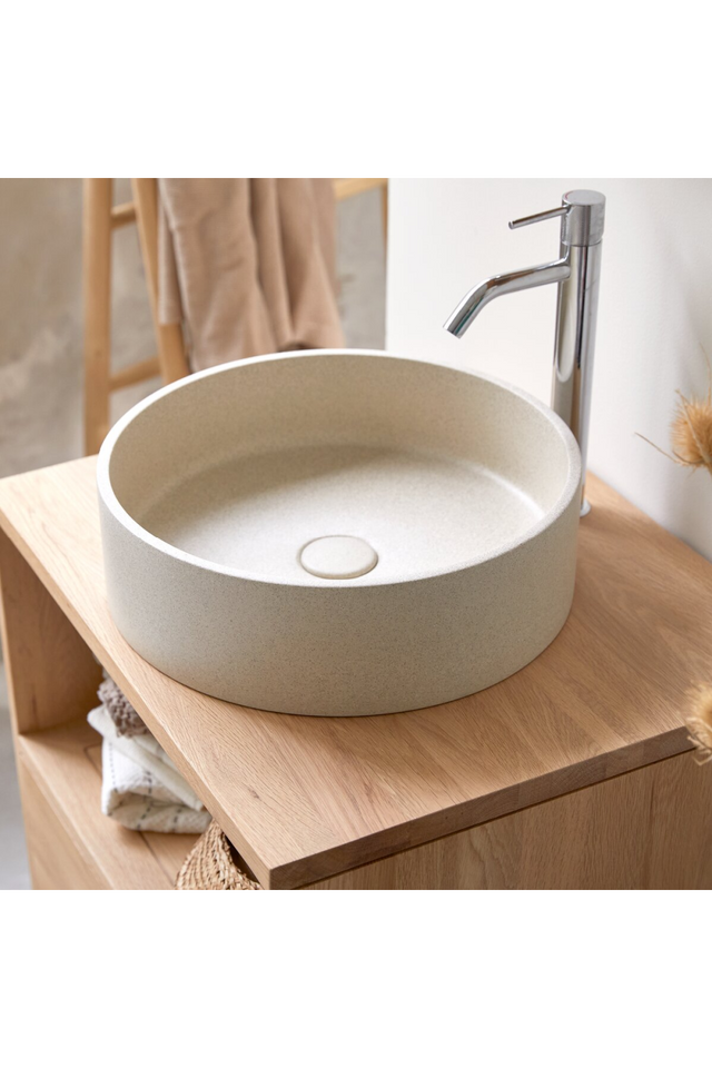 Round Concrete Bathroom Sink | Tikamoon Gina | OROA