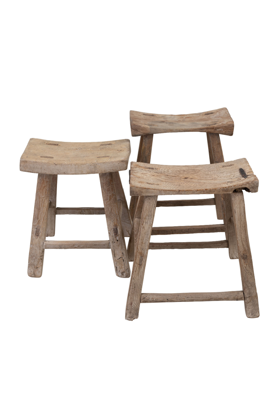 Rustic Elm Saddle Stool | Versmissen