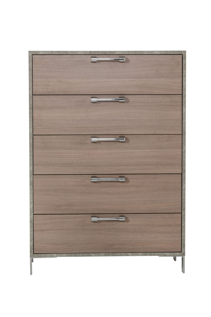 Brown Oak 5-Drawer Chest | OROA Modern Boston | OROA