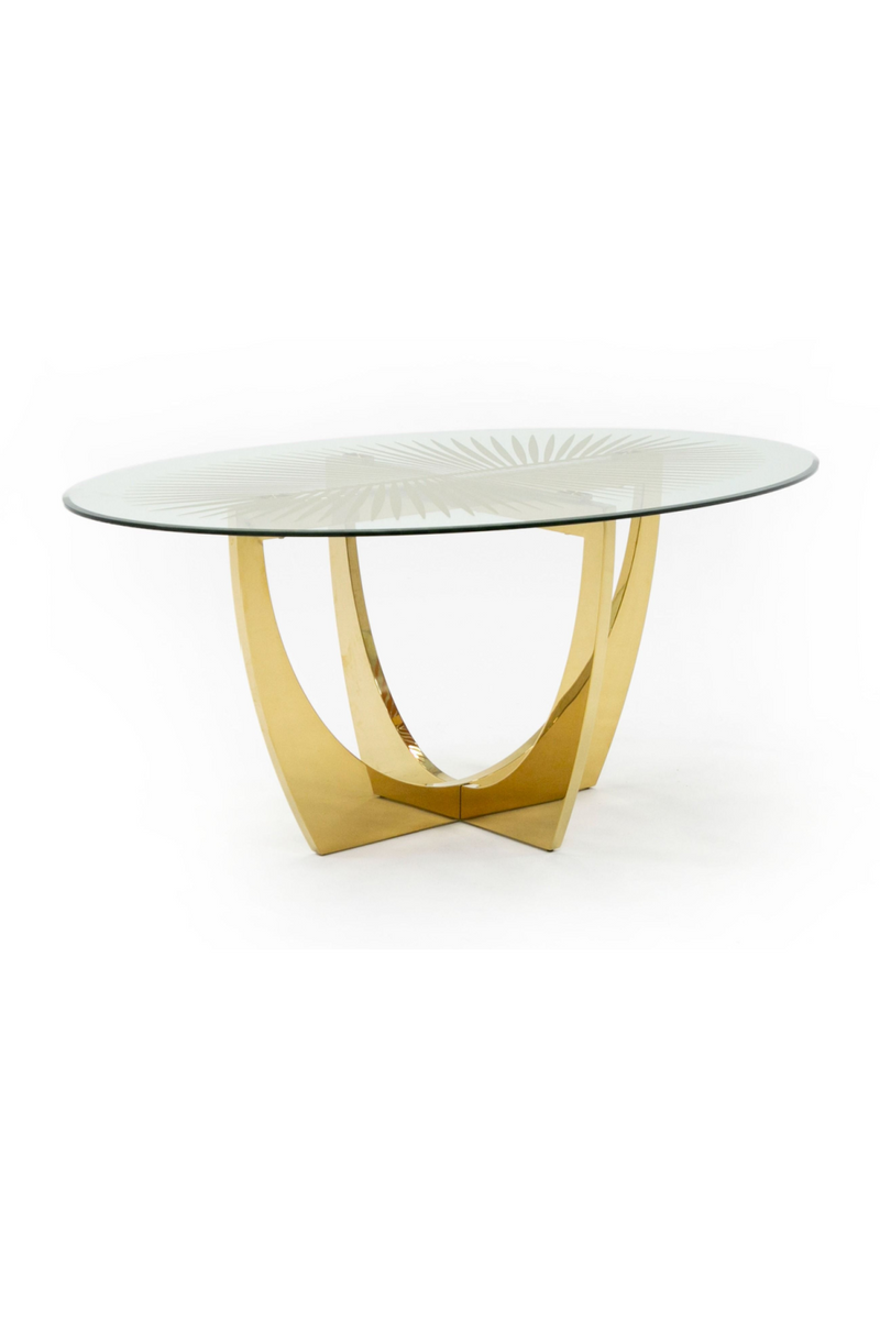 Gold Leaf Oval Dining Table | OROA Modern Chambers | OROA