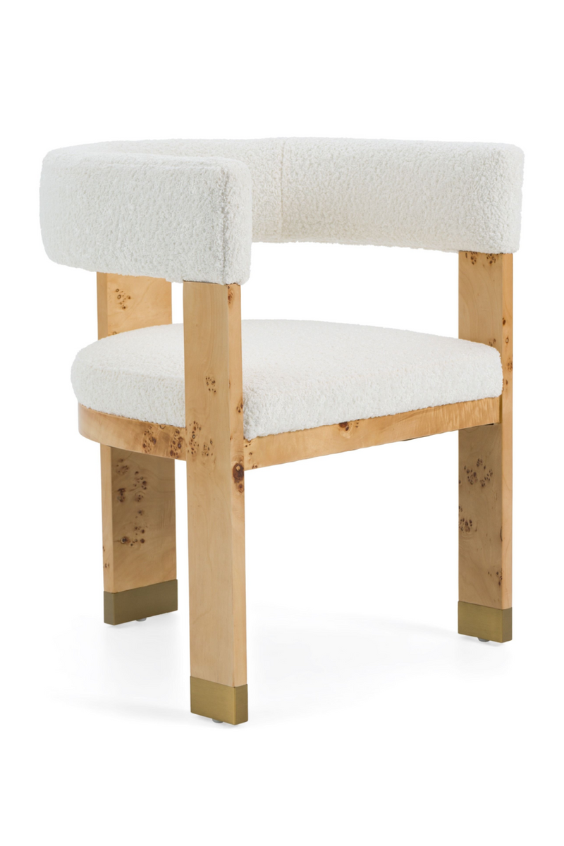Burl Framed Cream Dining Chair | OROA Modern Letha | OROA
