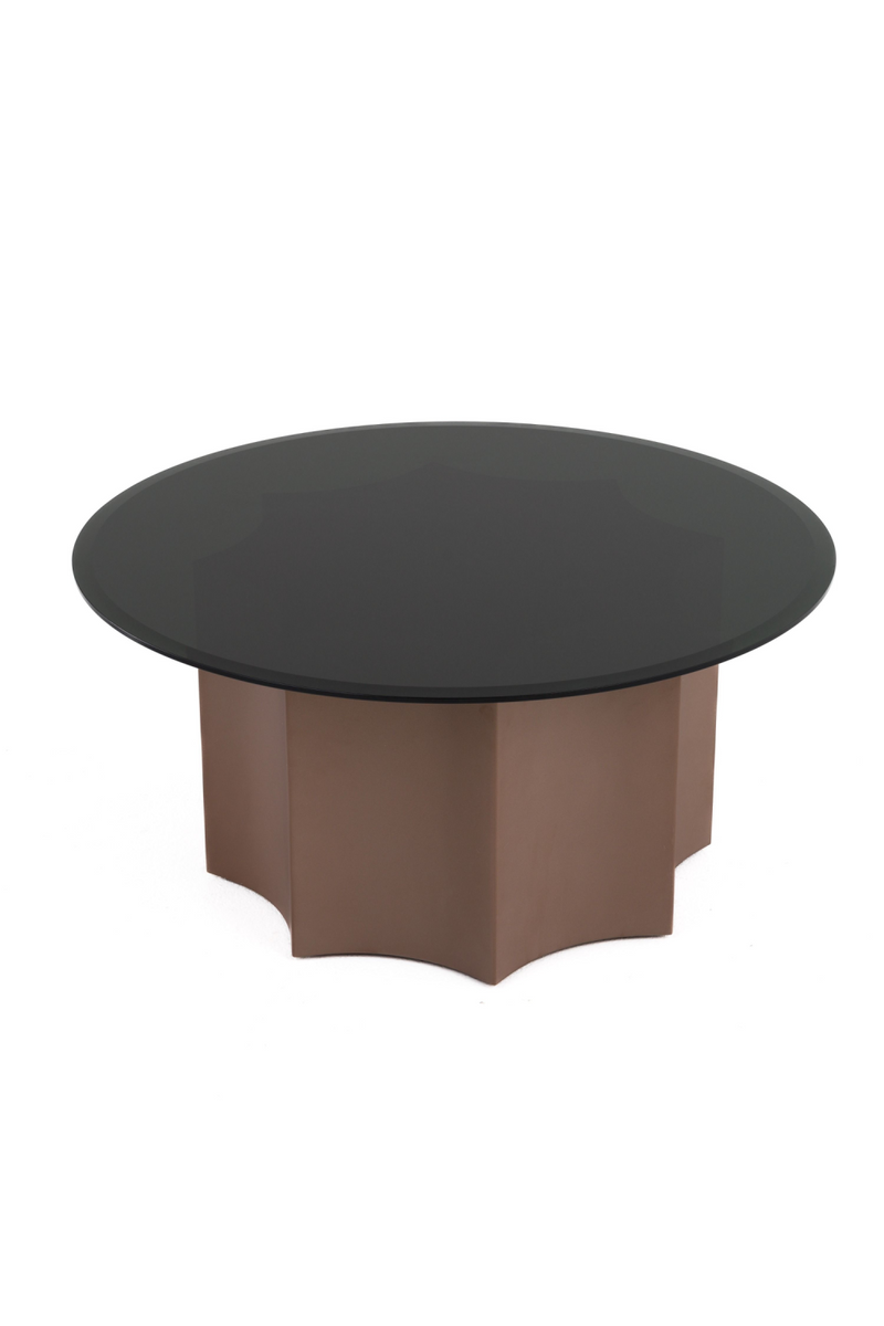Black Mirror Round Coffee Table | OROA Modern Ingram | OROA