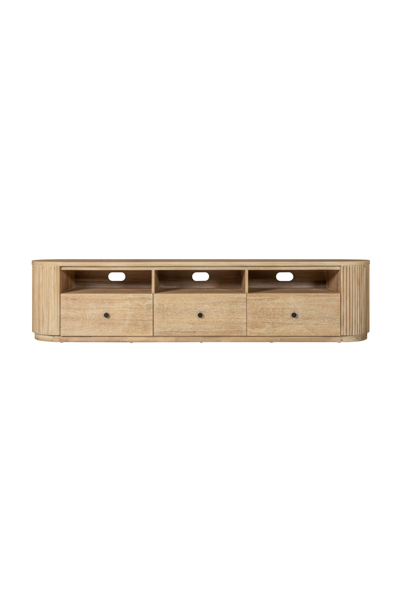 3-Drawer Natural Acacia TV Stand | OROA Modern Jacobson | OROA
