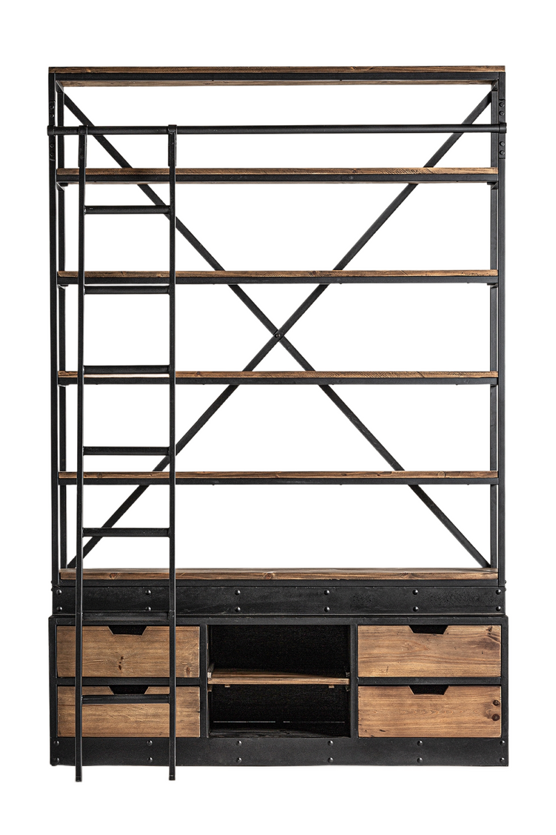 Iron Framed Bookcase with Ladder | Vical Home Ivalo | OROA