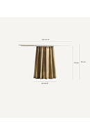 Gold Monopod Marble Dining Table | Vical Home Lezey | OROA