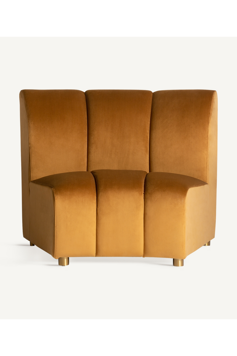 Brown Velvet Central Modular Sofa | Vical Home Shul | OROA