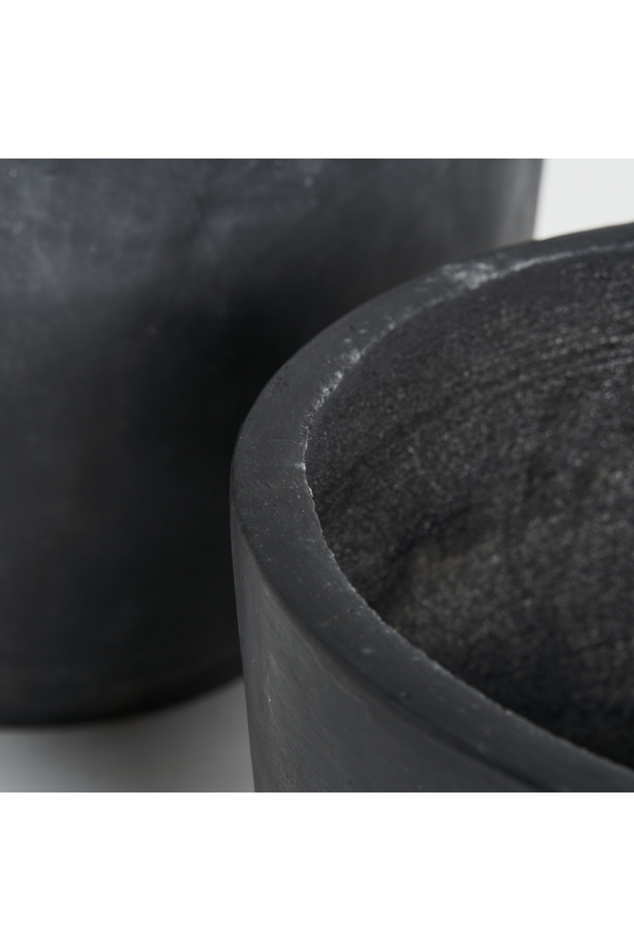 Black Terracotta Planters (2) | Vical Home Blaghe | OROA