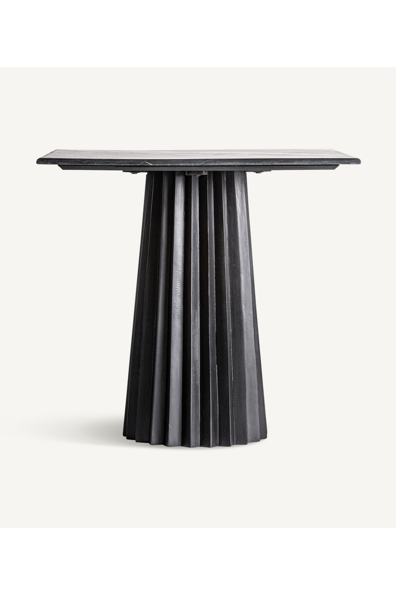 Fluted Base Wooden Bar Table | Vical Home Plisse | OROA