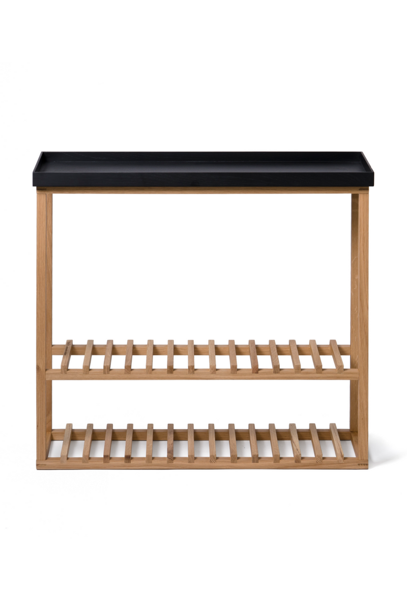 Black Rectangular Console Table with Storage | Wireworks Hello | OROA