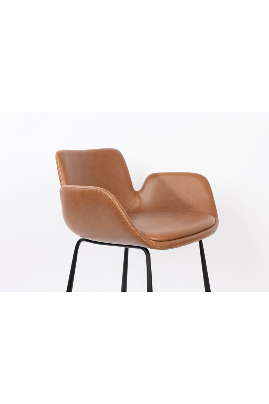 Leather Upholstered Counter Stools (2) | Zuiver Brit | OROA