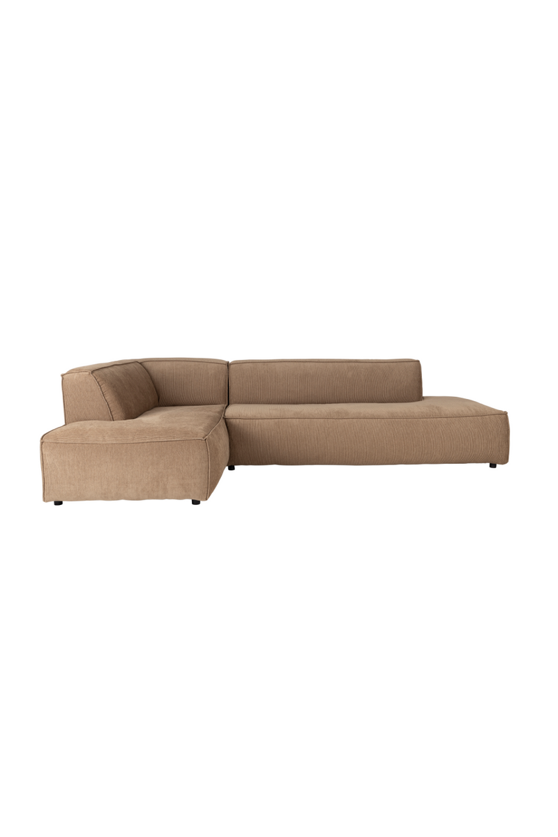 Brown Ribcord Sectional Sofa | Zuiver Fat Freddy