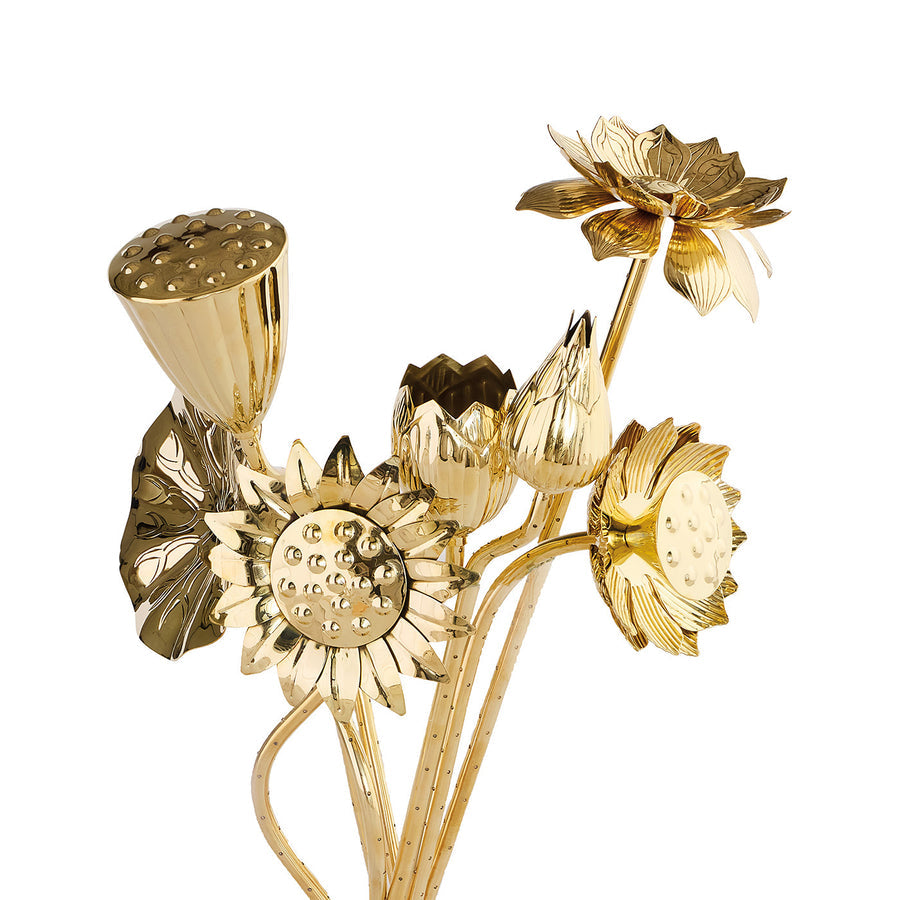 Engraved Brass Flower Bouquet | Jonathan Adler | Oroa
