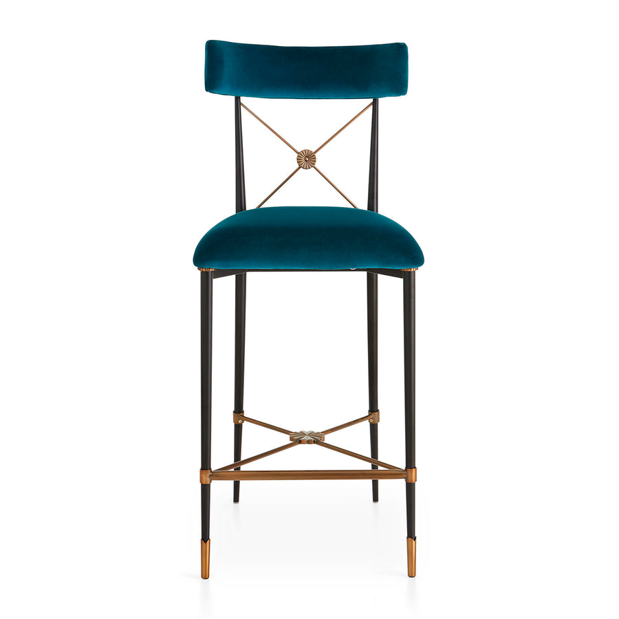 Velvet Counter Stool | Jonathan Adler Rider | OROA