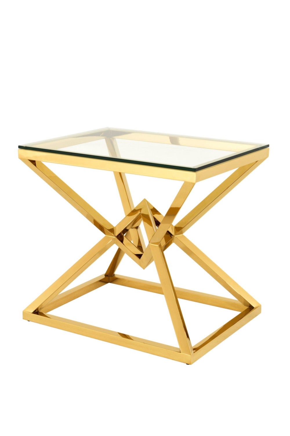 Gold Clear Glass Tabletop Side Table | Eichholtz Connor | OROA