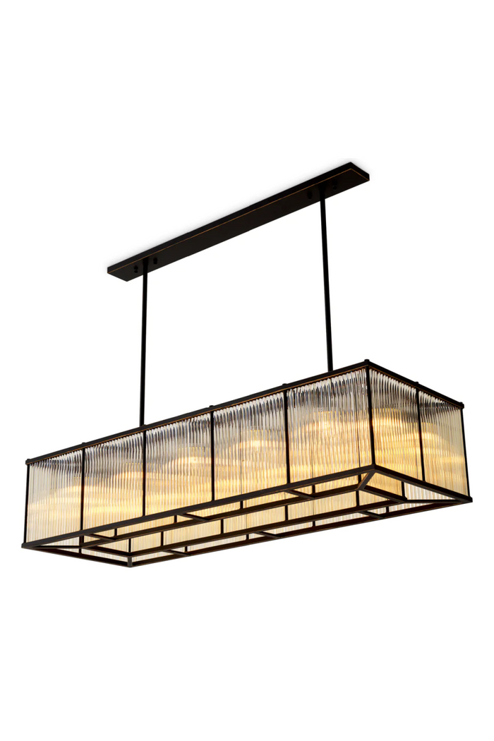 Glass Rods Rectangular Chandelier | Eichholtz Bernardi | OROA